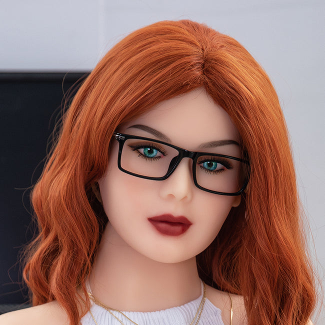 Lucy 157cm Tall Redhead Sex Doll With Pale Skin Tone B67 X W48 X H77cm